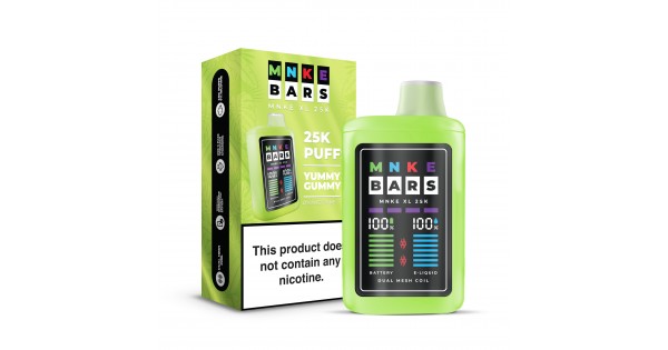 MNKE Bars XL 25K Disposable 0% NICOTINE FREE - Yummy Gummy